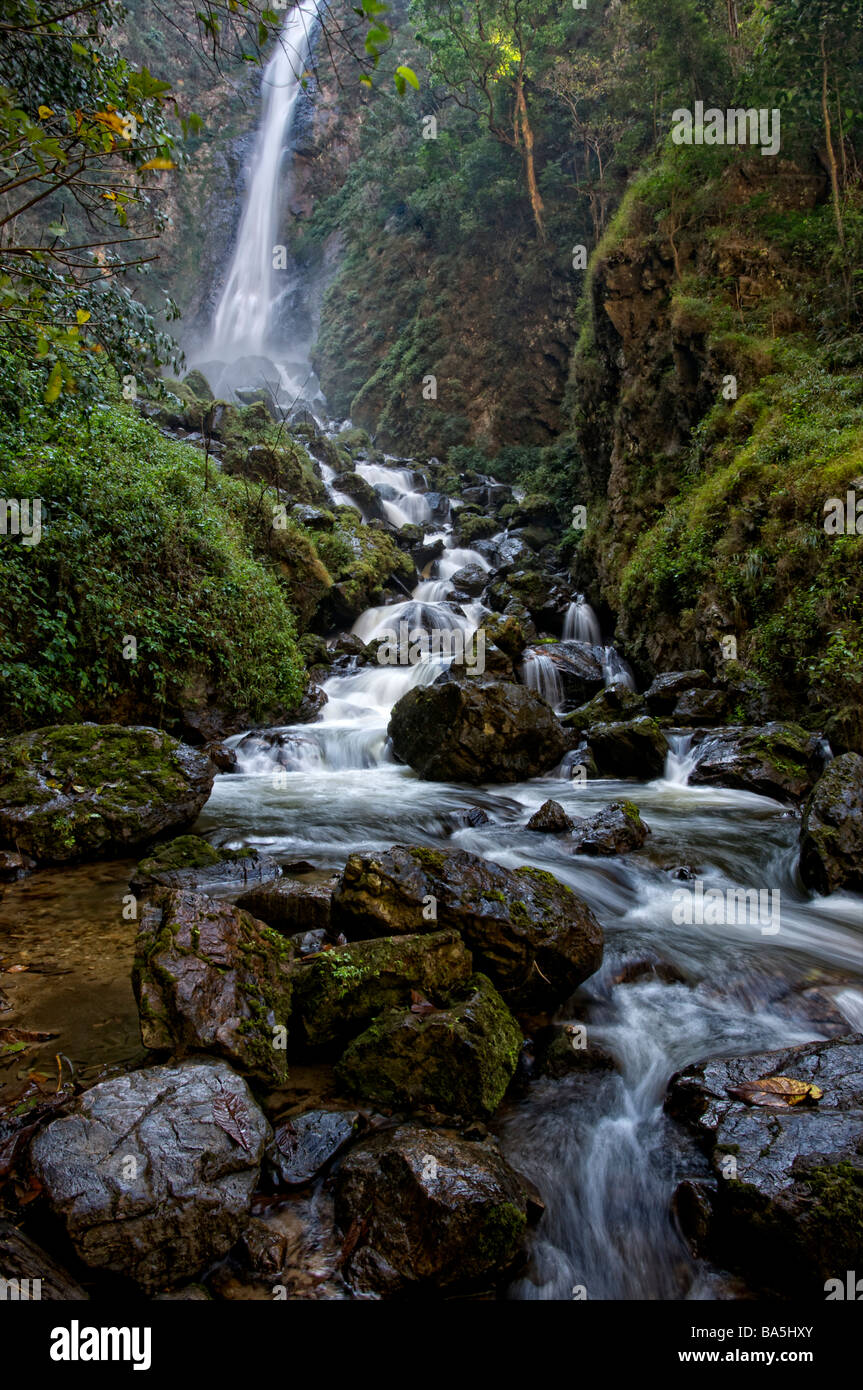 The Mae Surin waterfall at the Mae Surin National Park in Mae Hong Son ...