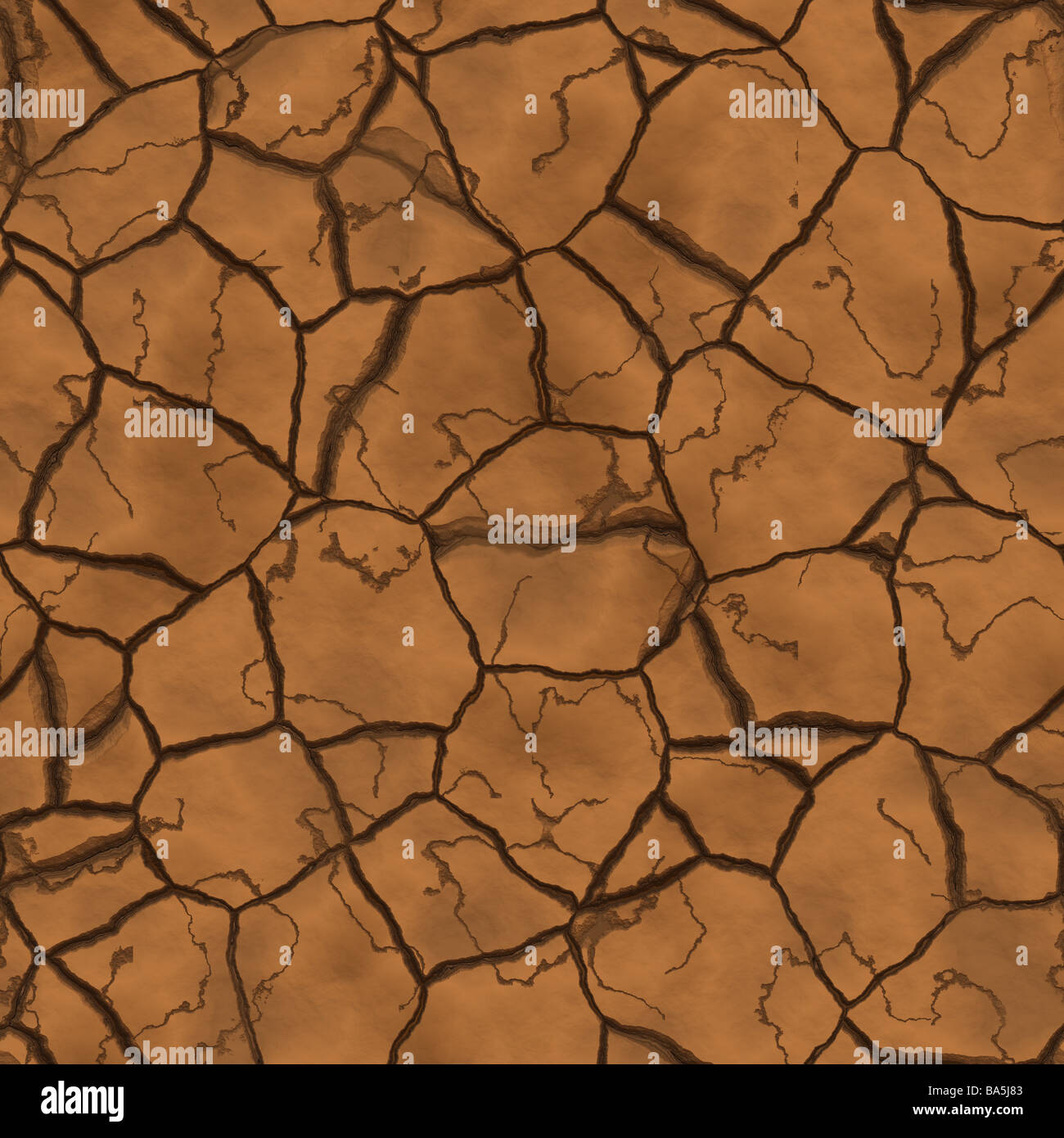Cracked parched earth ground surface texture illustration Stock Photo ...