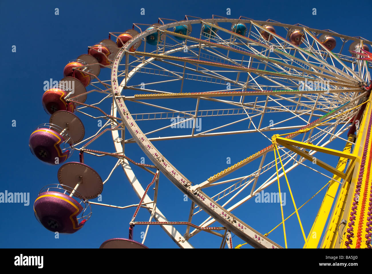 Ferris wheel large carnival fun activity leisure Stock Photo - Alamy