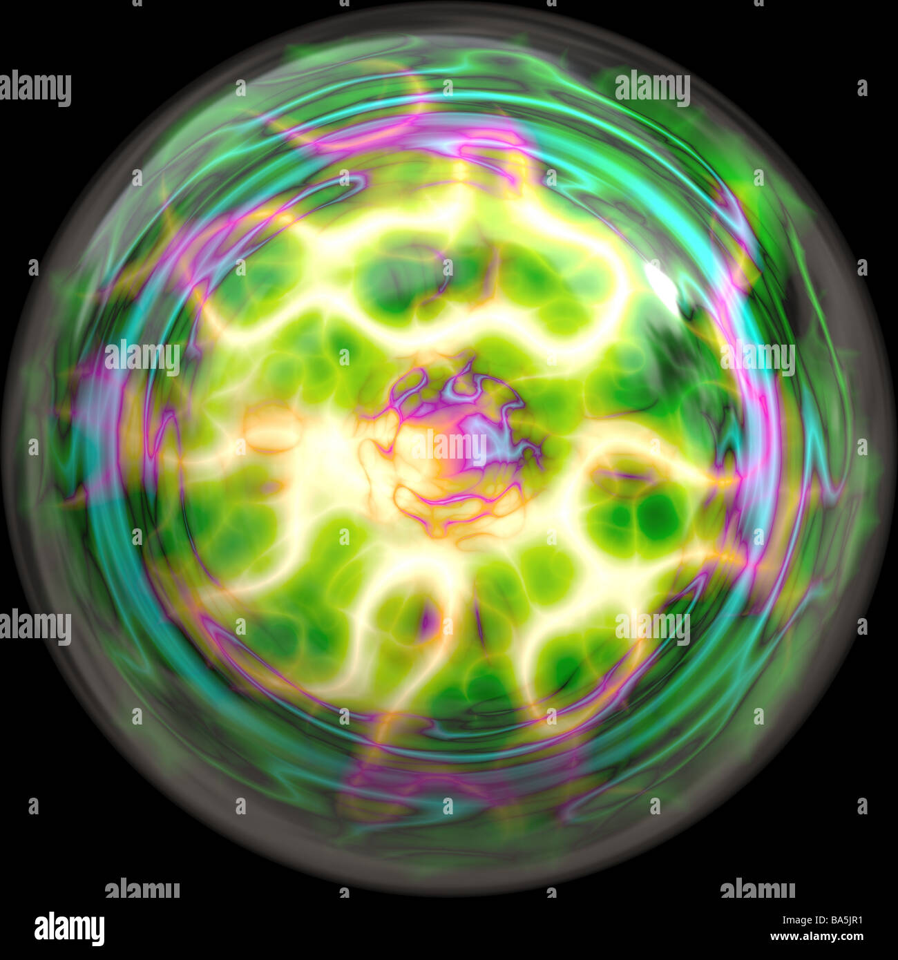 Plasma ball sphere of glowing lightning energy Stock Photo - Alamy