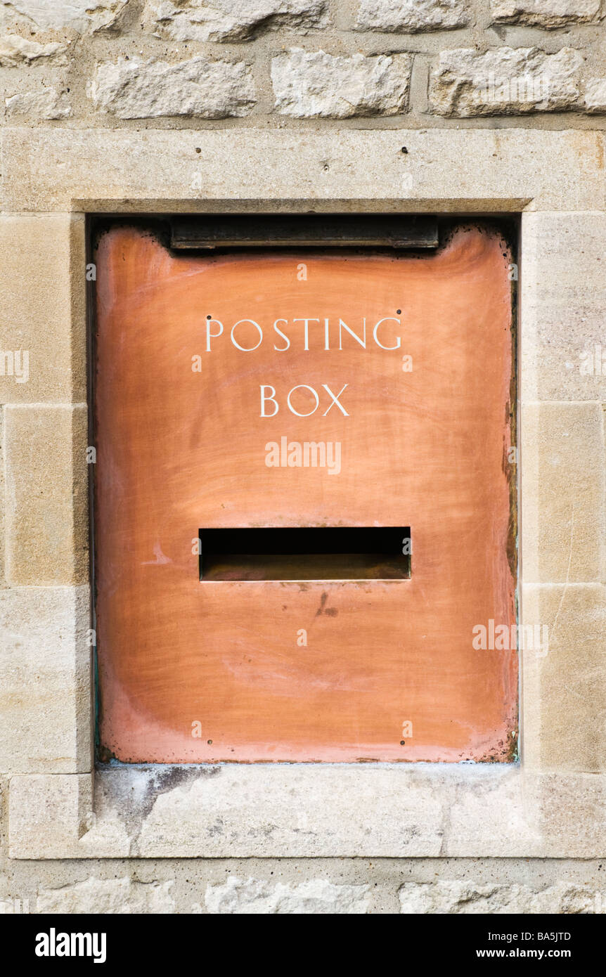 Old posting box in wall Woodstock Oxfordshire Stock Photo - Alamy