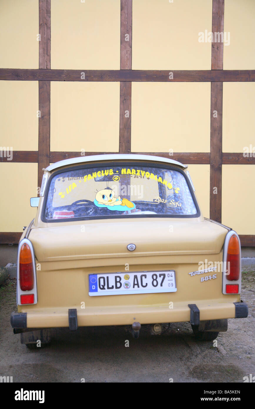 Quedlinburg, car, classic, old, trabant, Trabi, Trabant, trabbi, brown ...