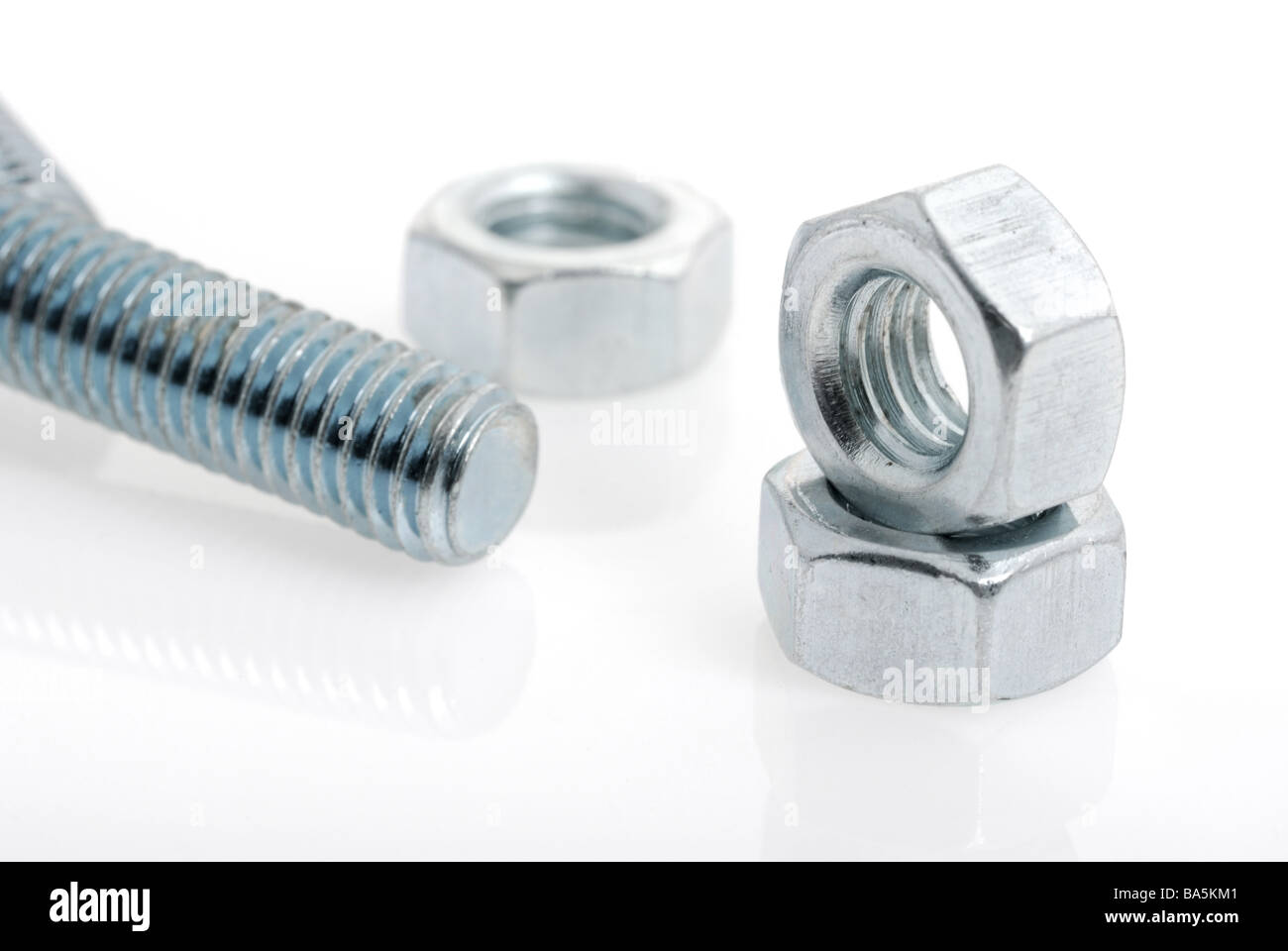 Bolts and nuts Fixing details for a fastening of details Stock Photo ...