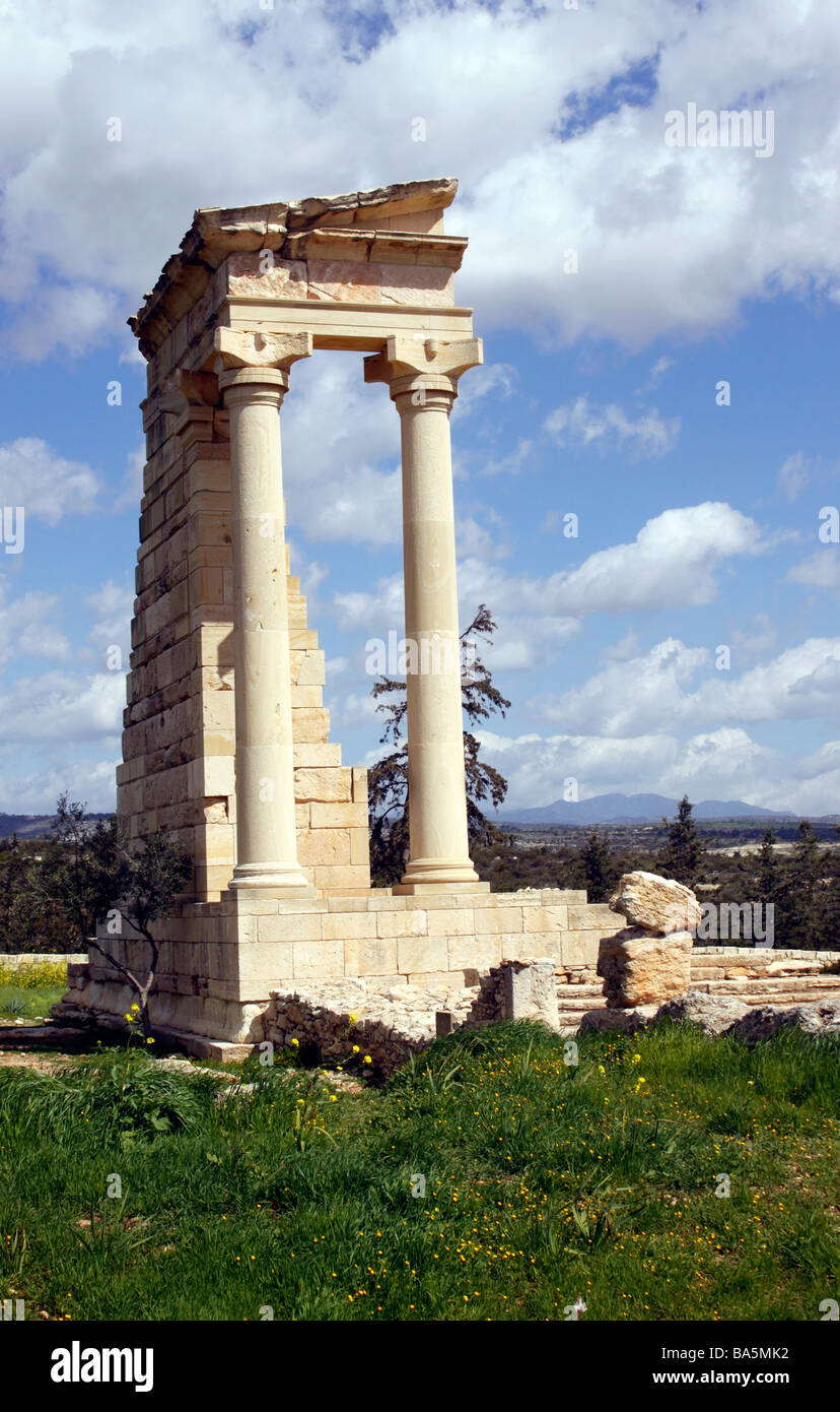 THE TEMPLE AT THE SANCTUARY OF APOLLO AT KOURION ON THE ISLAND OF ...