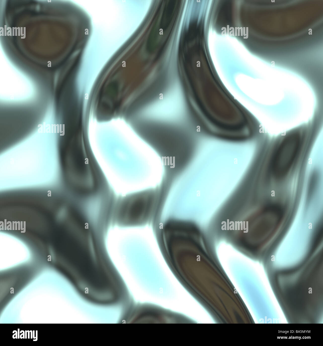 Smooth glossy chromed warped reflective metal surface texture Stock ...