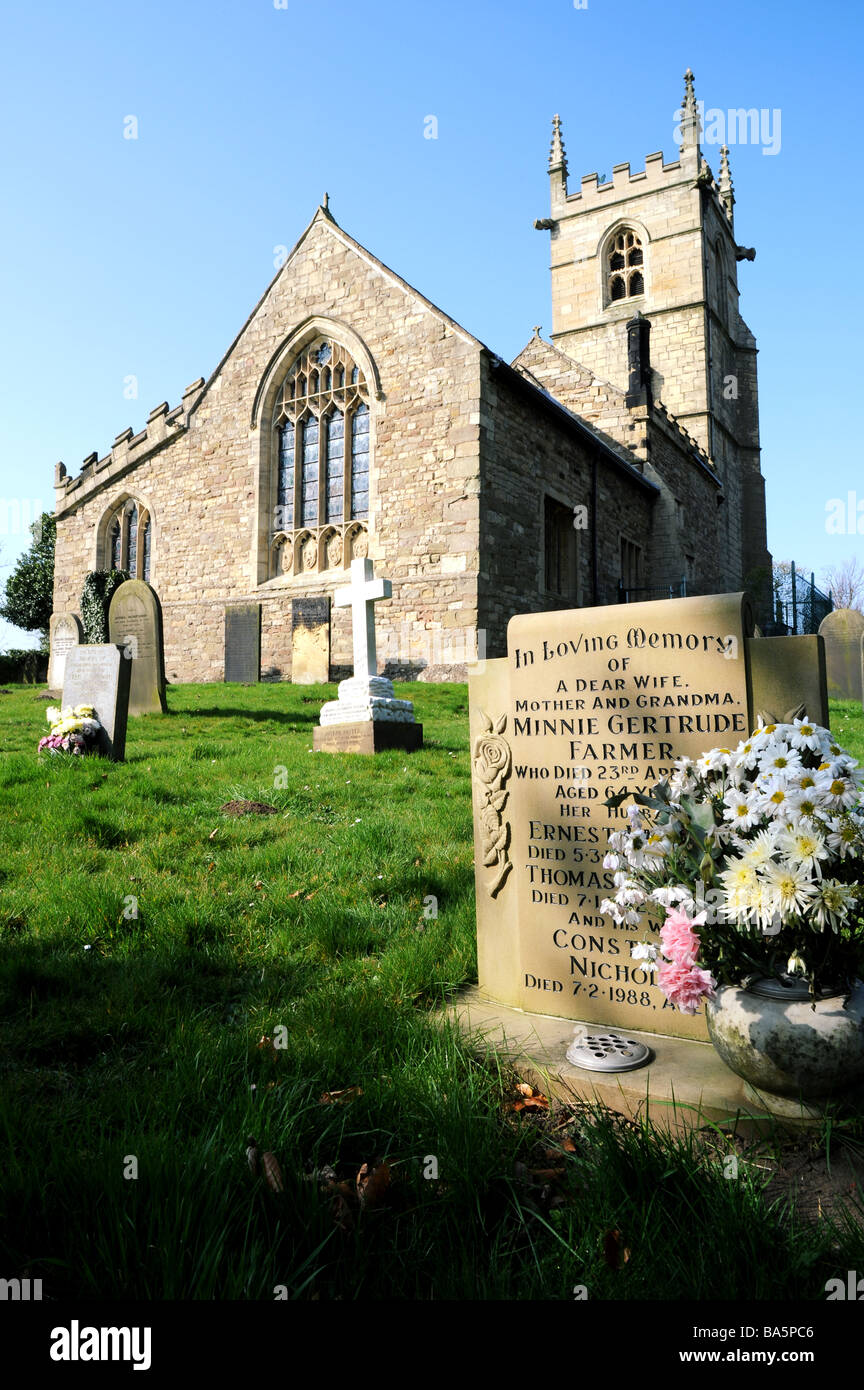 Barnburgh old grave stones hi-res stock photography and images - Alamy