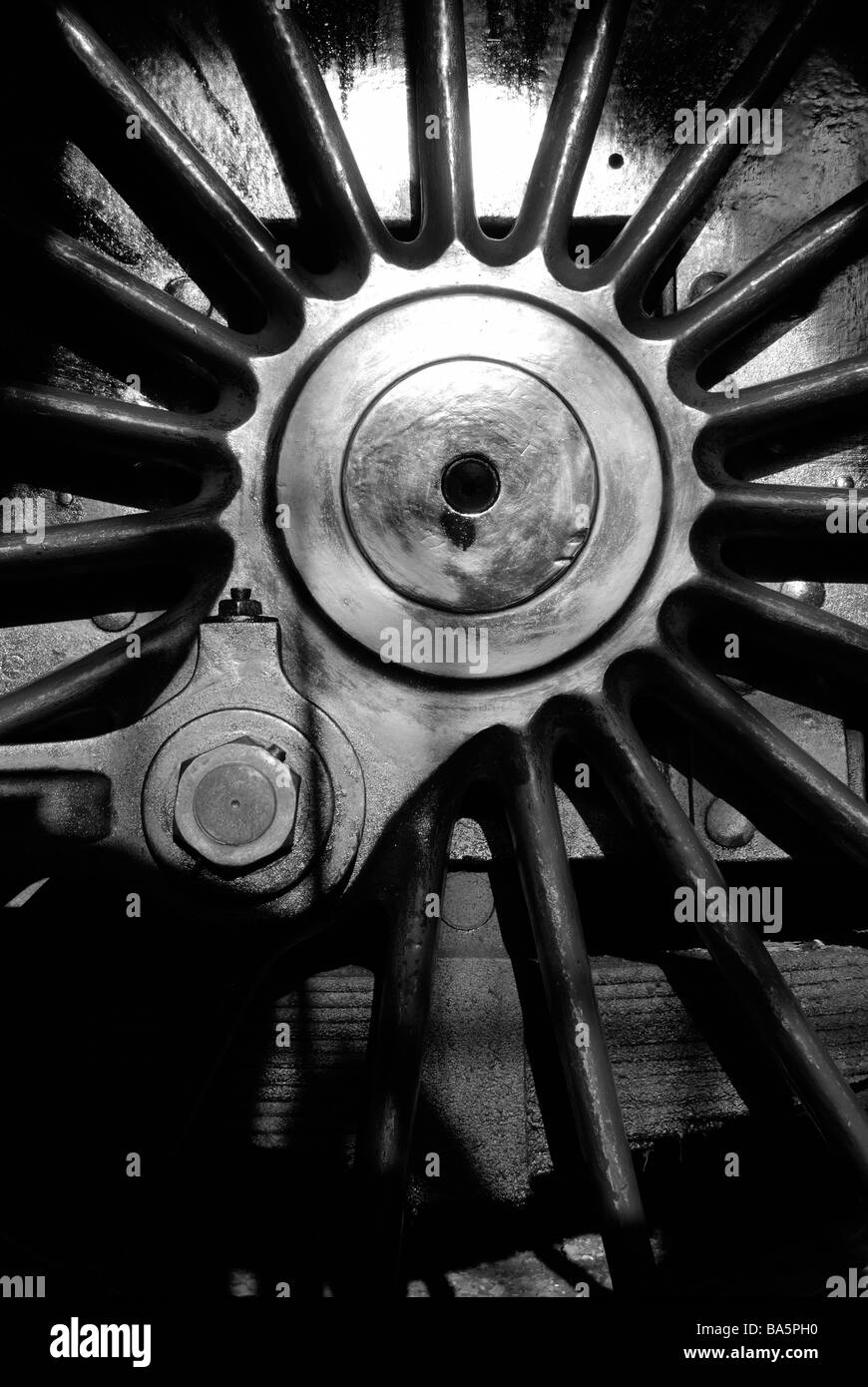 Steam Locomotive wheel Stock Photo - Alamy