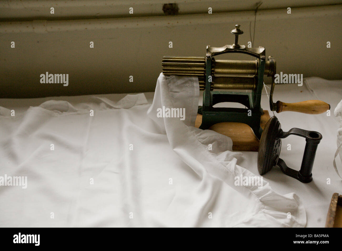 Early Sewing Machine Stock Photo - Alamy