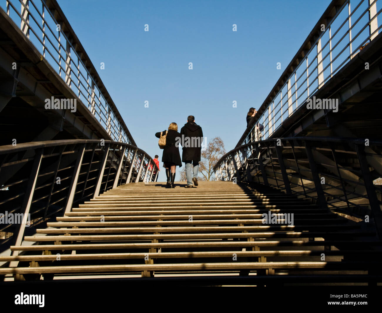 Rail bridge stairs hi-res stock photography and images - Alamy