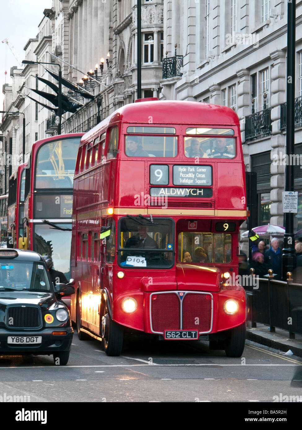 Red double decker routemaster bus. Piccadilly, London, England, UK ...