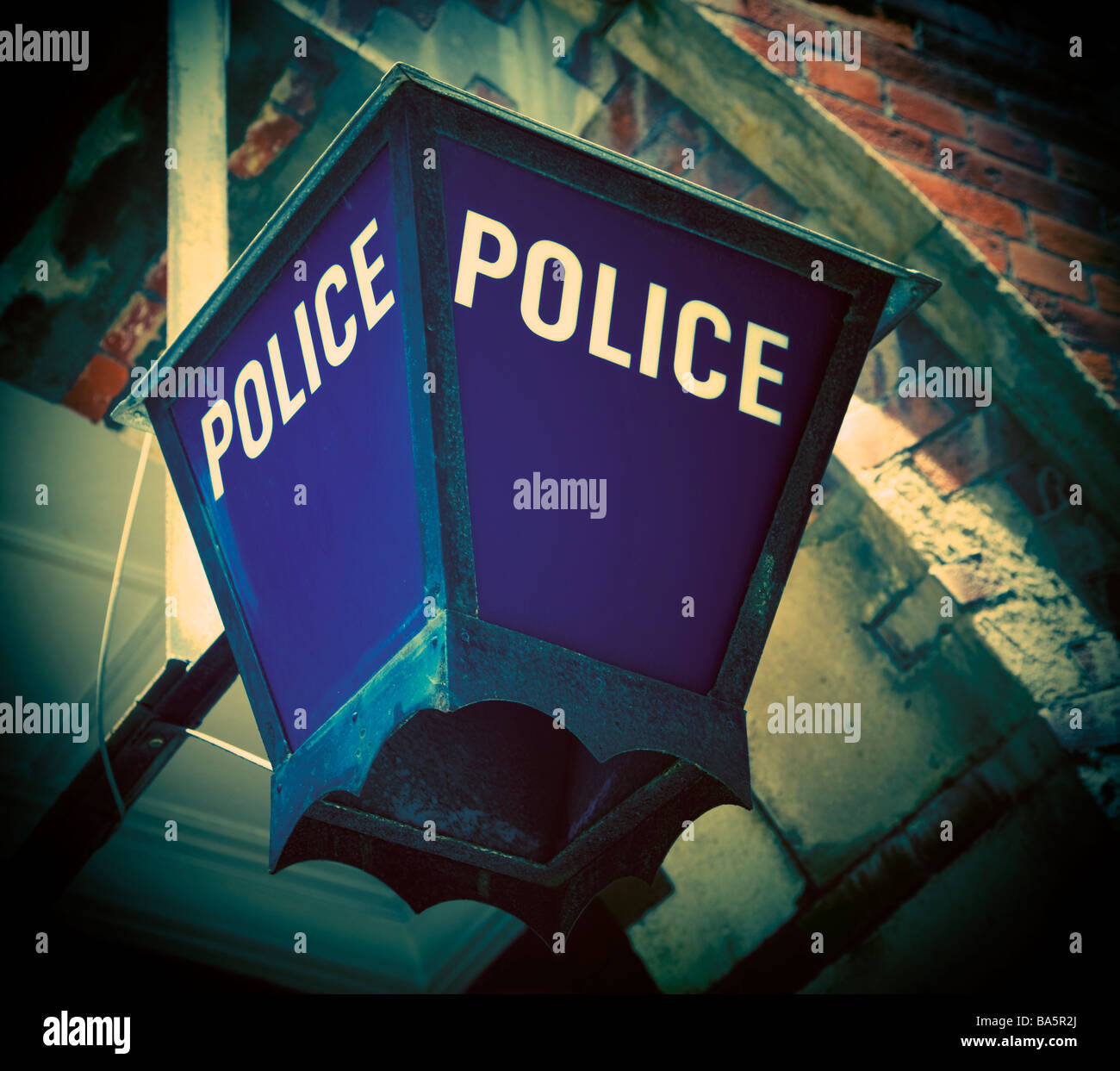 Police sign outside police station Stock Photo - Alamy