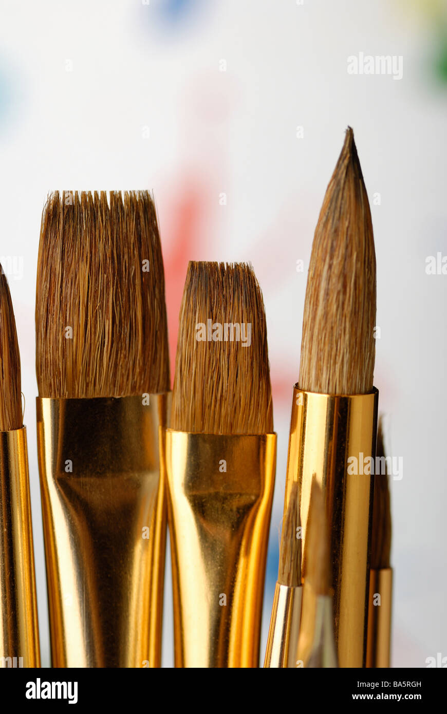 Paintbrush Brushes for drawing C blur a color background Stock Photo ...
