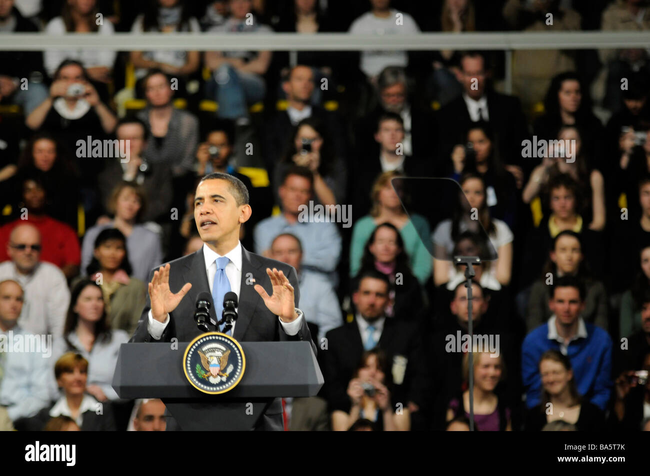 US president Barack Obama talking during a conference organised at the ...