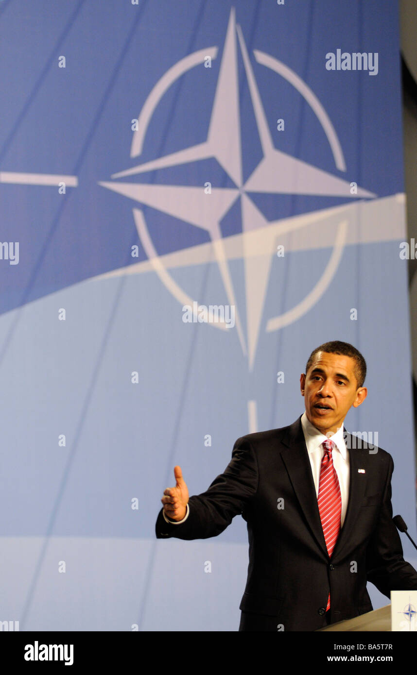 US president Barack Obama talking during a conference organised at the ...