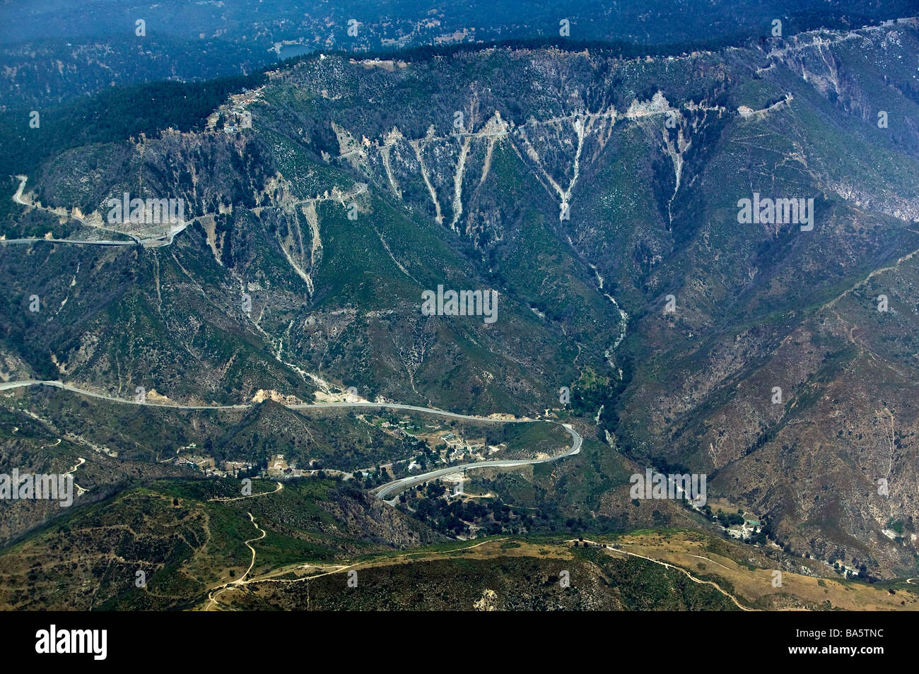 Aerial view above landslide rockslide hi-res stock photography and ...