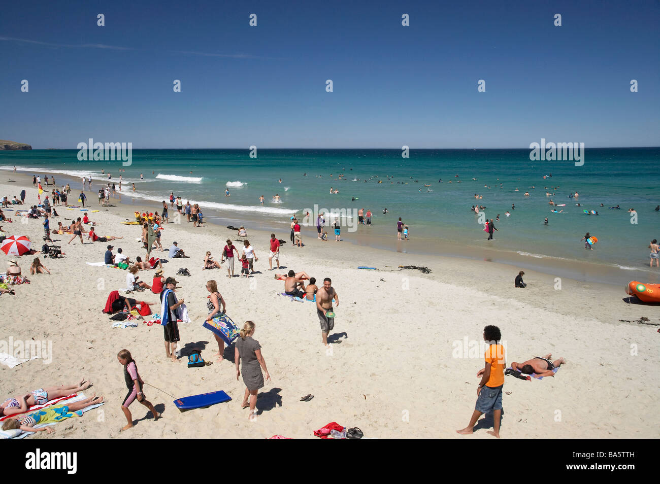 Summer at St Clair Beach Dunedin Otago South Island New Zealand Stock ...