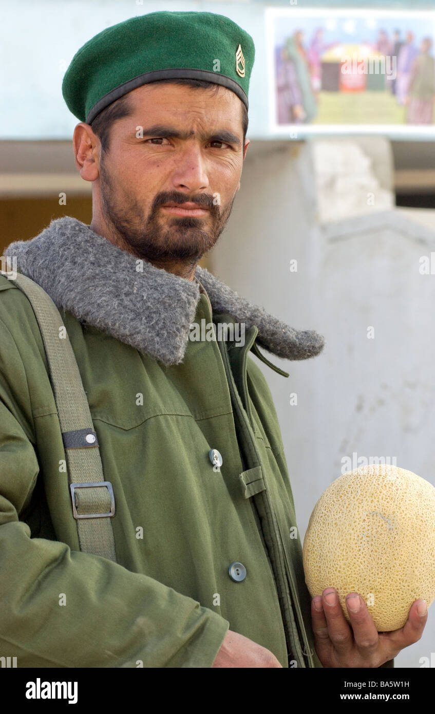 An Afghan National Army soldier stands guard during a Loya Jirga or ...