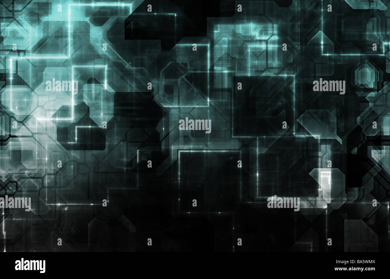 Abstract illustration technical data nodes hi-res stock photography and ...