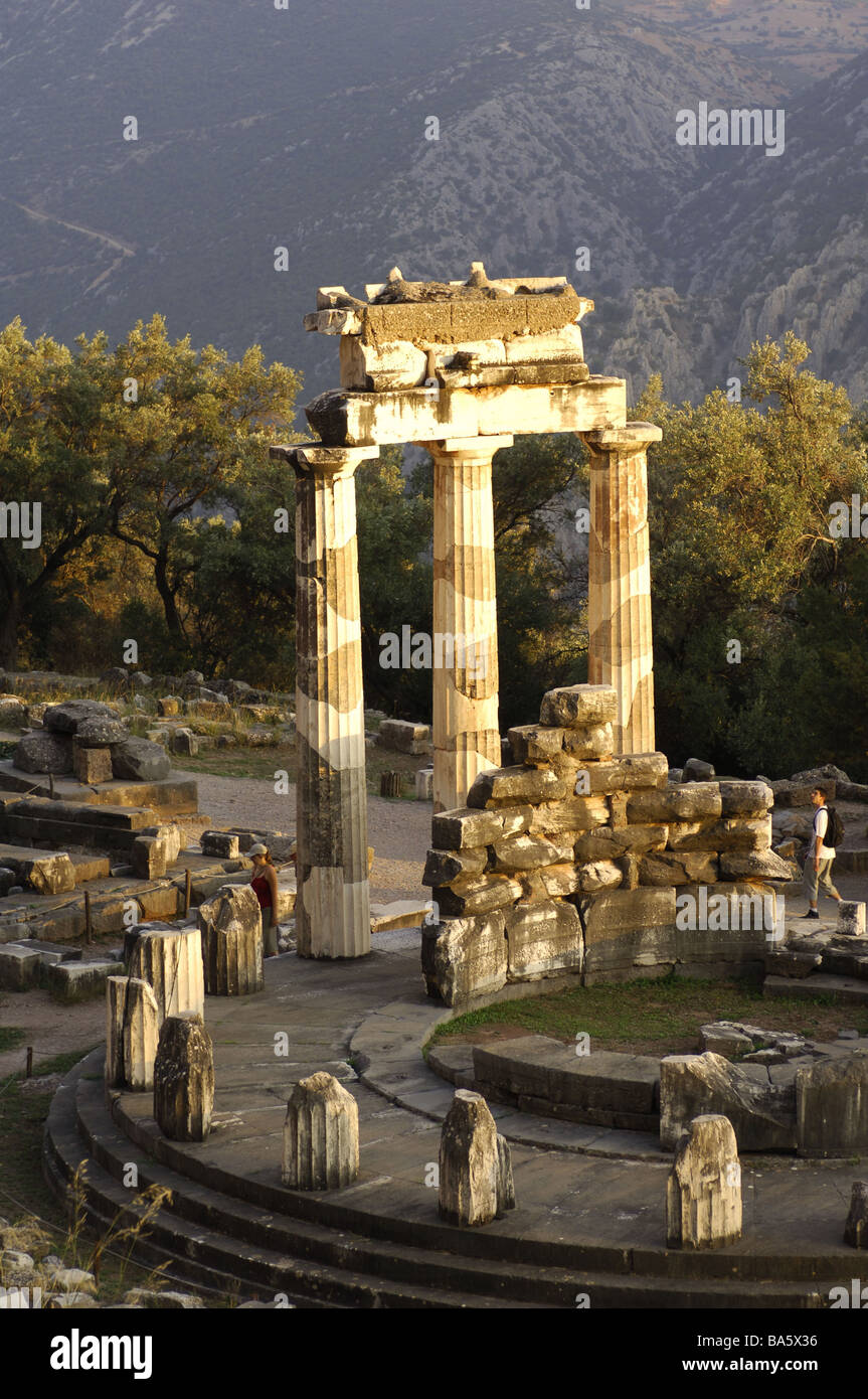 Greece Delphi Tholos ruins Europe mainland sight landmarks round ... Greece Delphi Tholos ruins Europe mainland sight landmarks round ...