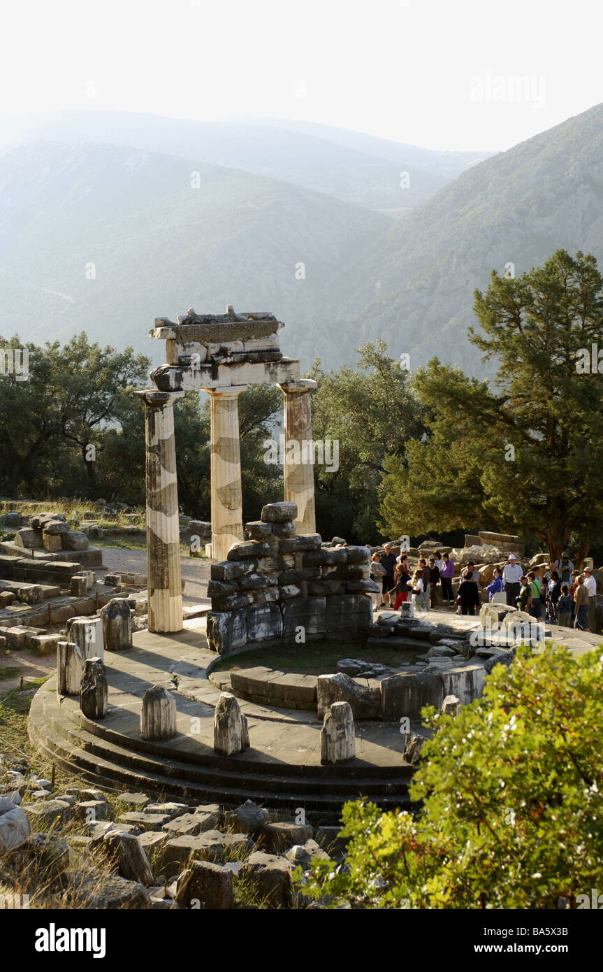 Greece Delphi Tholos ruins Europe mainland sight landmarks round ... Greece Delphi Tholos ruins Europe mainland sight landmarks round ...