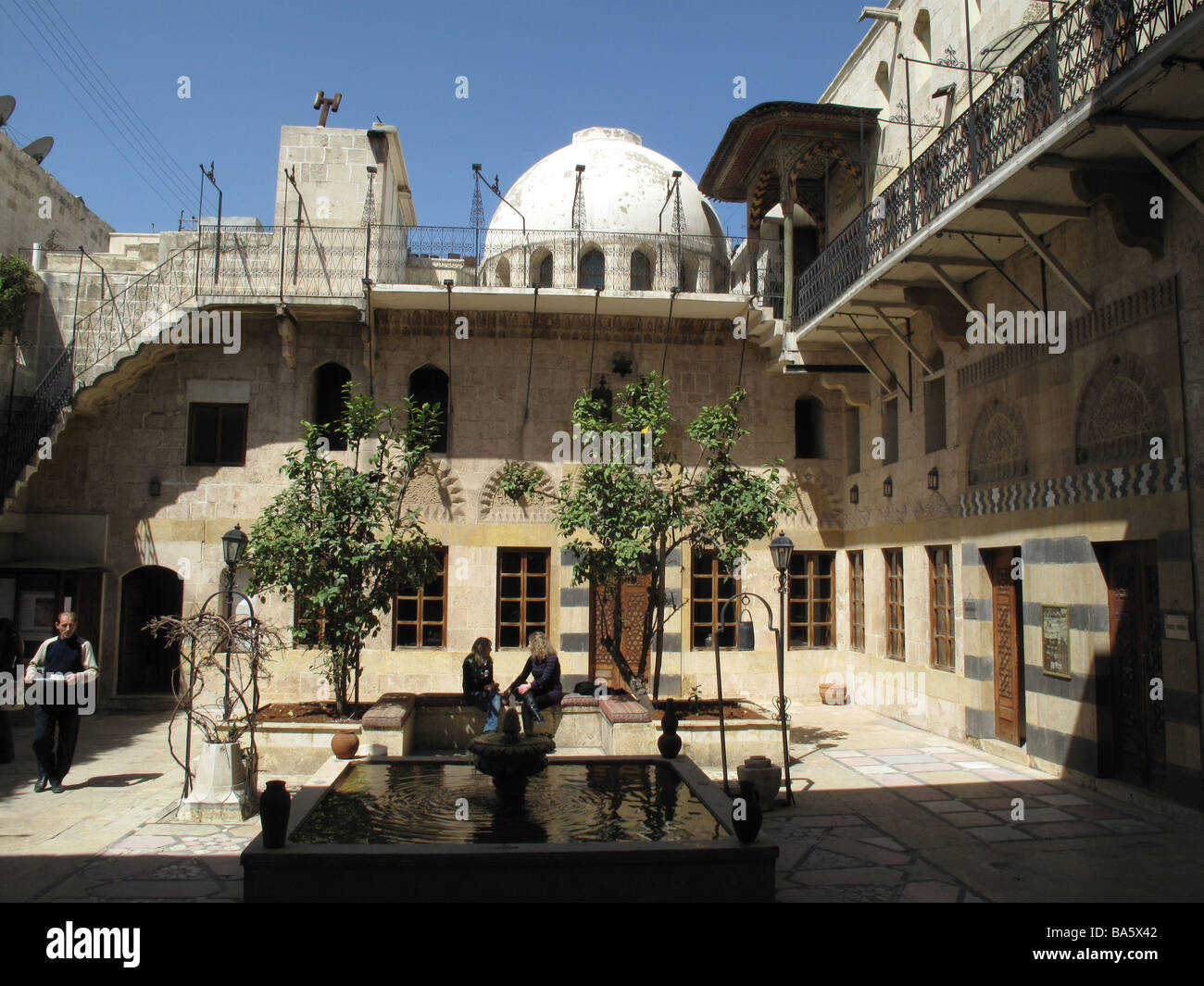 Beit Basil House Aleppo SYRIA Casa Bayt Basil Alepo SIRIA Stock Photo ...