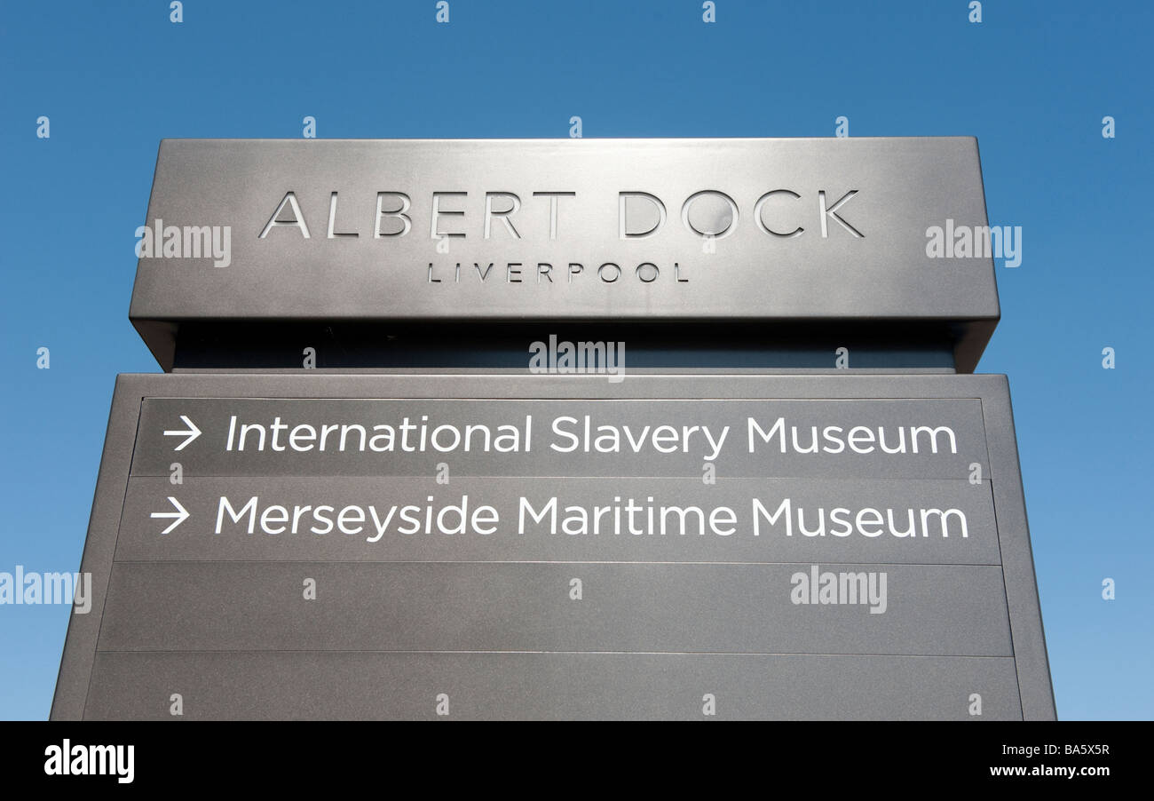 Sign at Albert Dock, Liverpool Stock Photo - Alamy