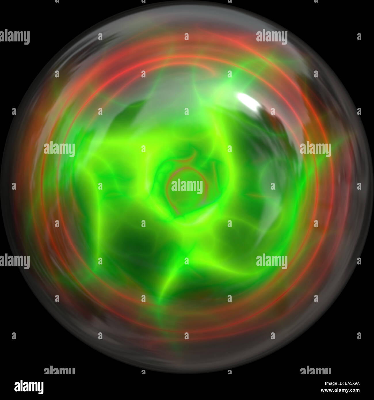 Plasma ball sphere of glowing lightning energy Stock Photo - Alamy