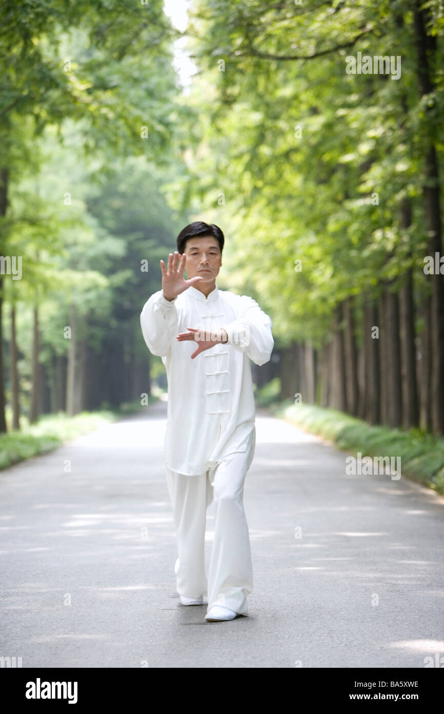 Tai chi healthy man front adult hi-res stock photography and images - Alamy