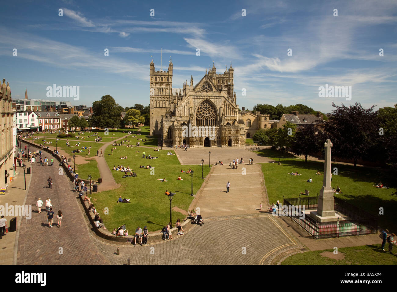 Exeter cathedral west front hi-res stock photography and images - Alamy
