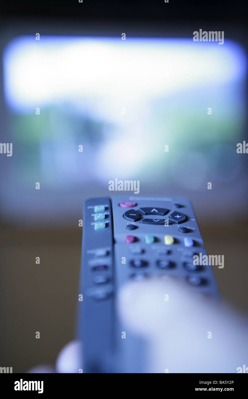 Man television hand detail long-distance-service gesture people ...