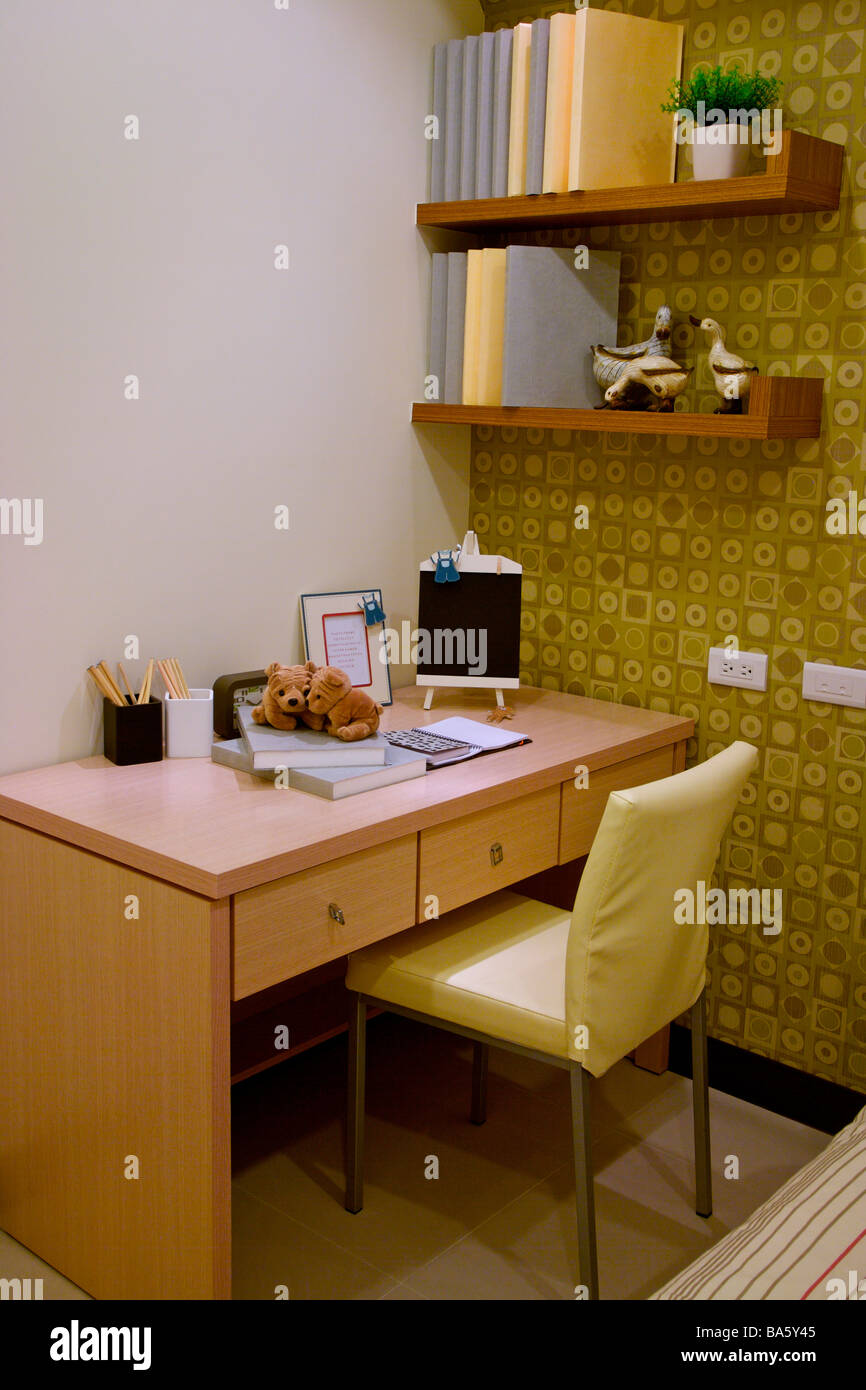 Desk and chair Stock Photo - Alamy