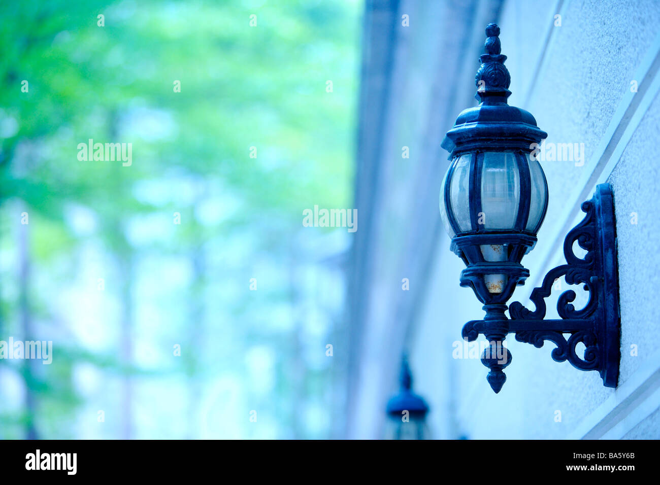 Lamp on wall Stock Photo - Alamy