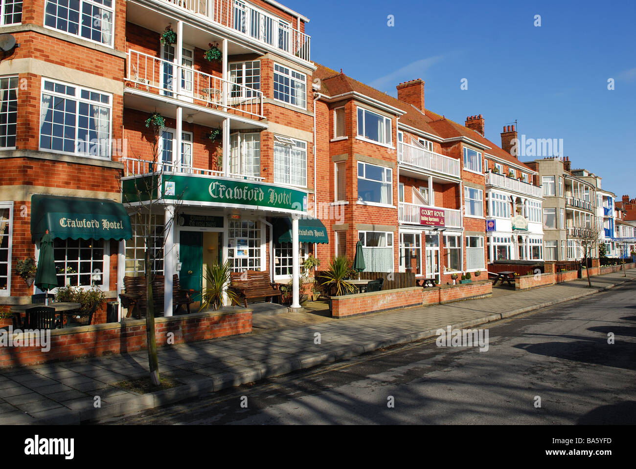 Skegness South Parade hotels Stock Photo - Alamy