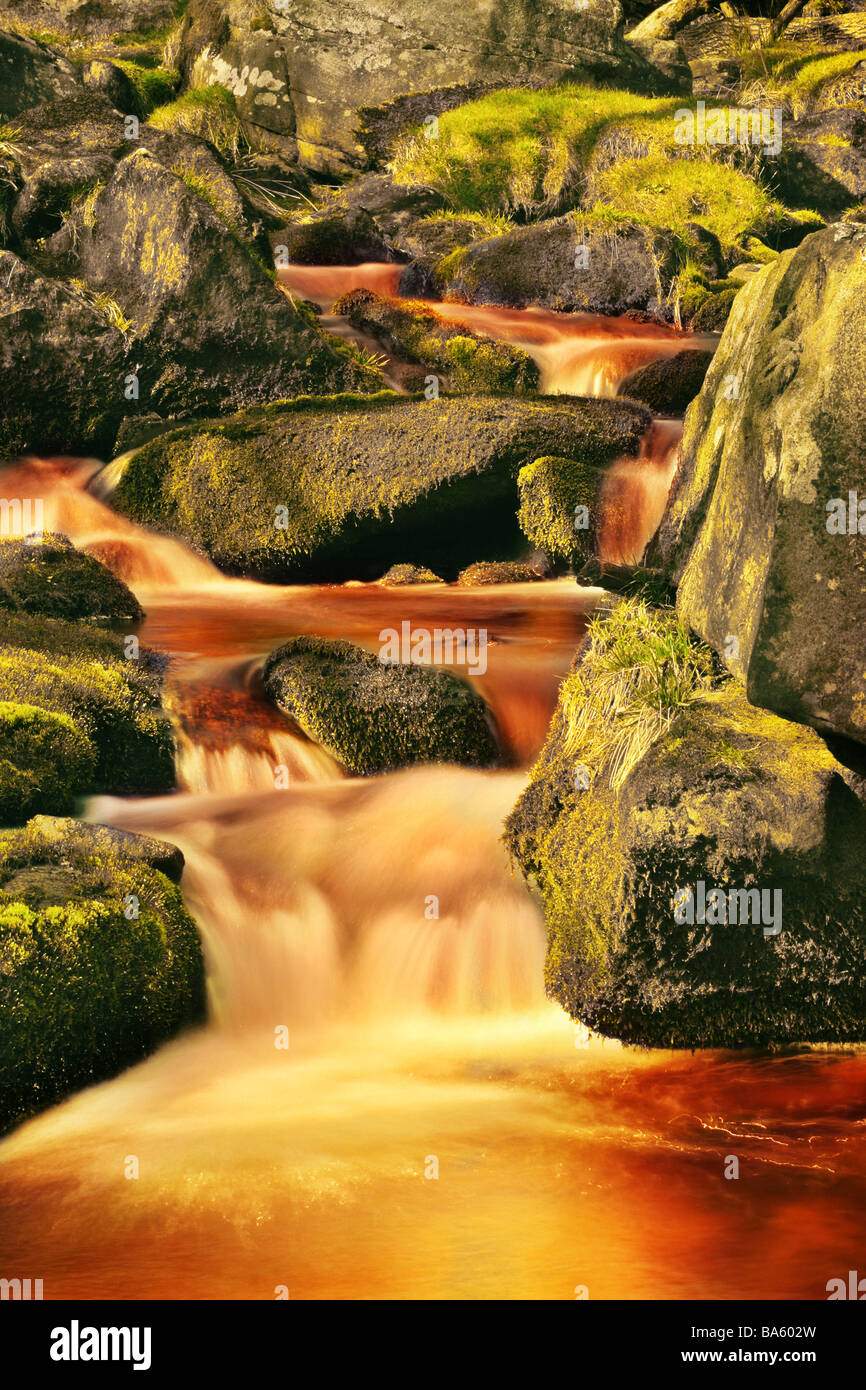 waterfall at Hebden beck in North Yorkshire England Stock Photo - Alamy