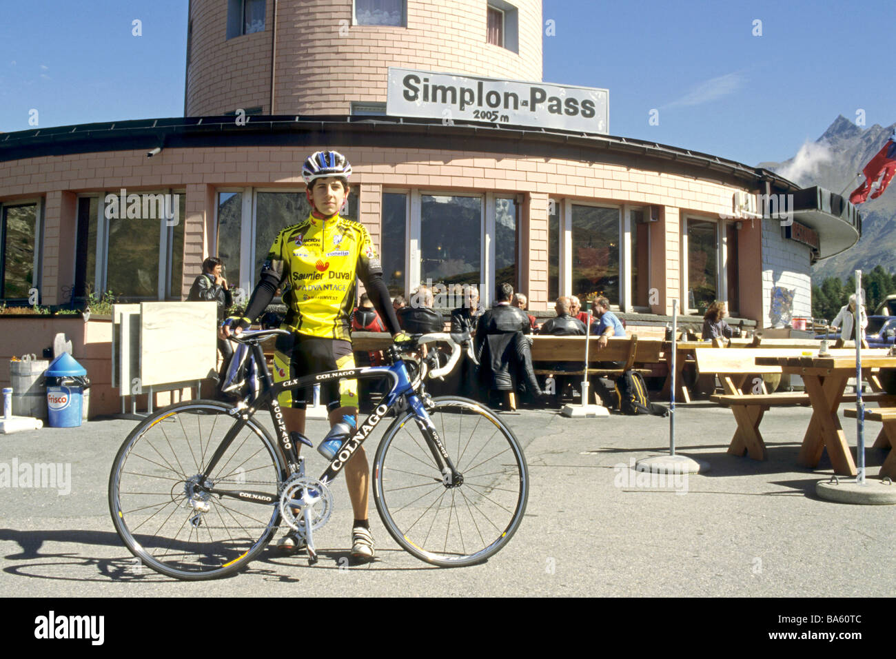 cycling simplon pass Switzerland Stock Photo - Alamy
