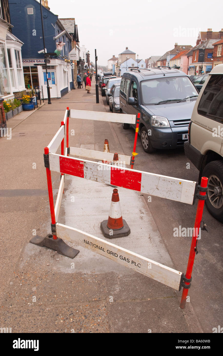 Pavement cornered off due to maintenance work being carried out by ...