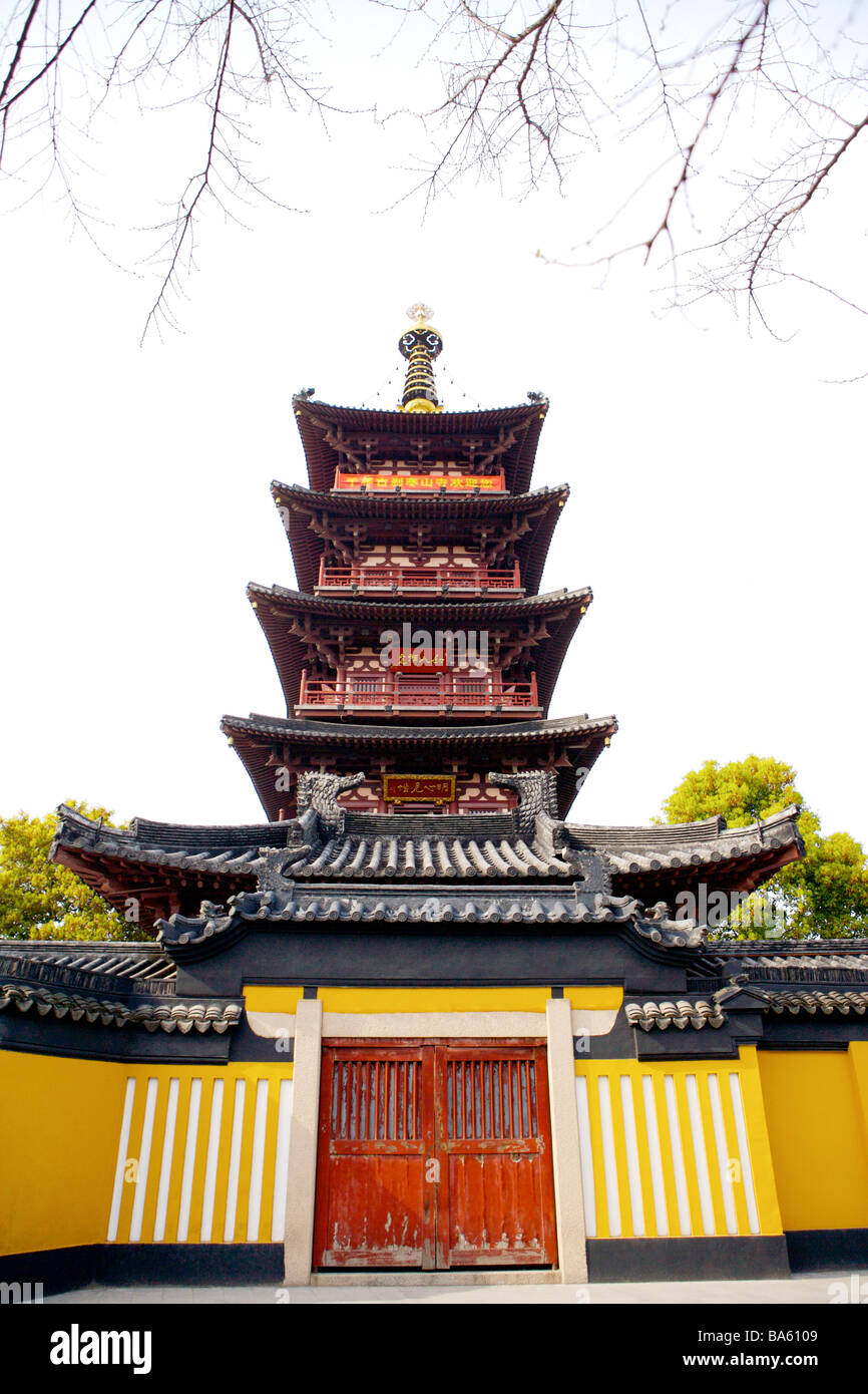 China Suzhou Hanshan Temple Five storied pagoda Stock Photo - Alamy