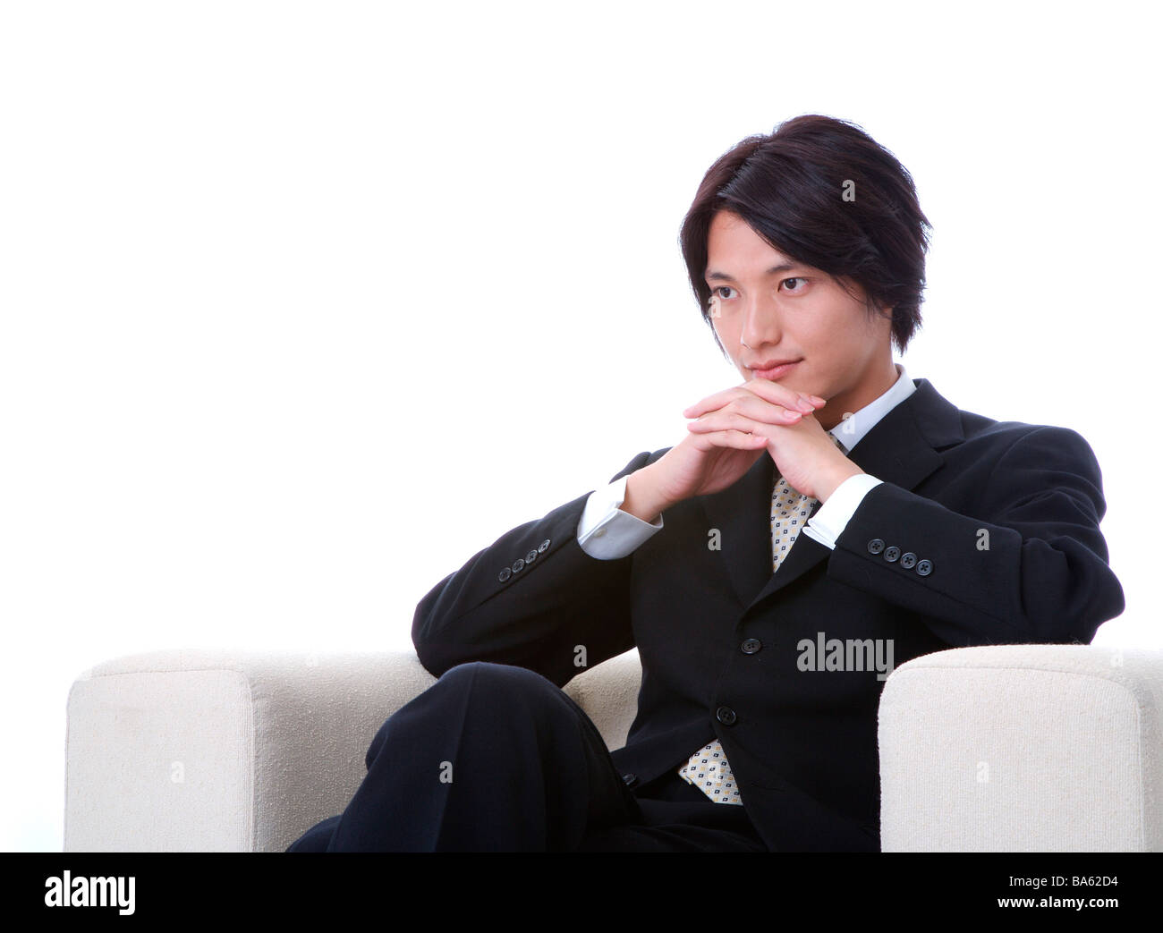 Hands clasped under chin hi-res stock photography and images - Alamy