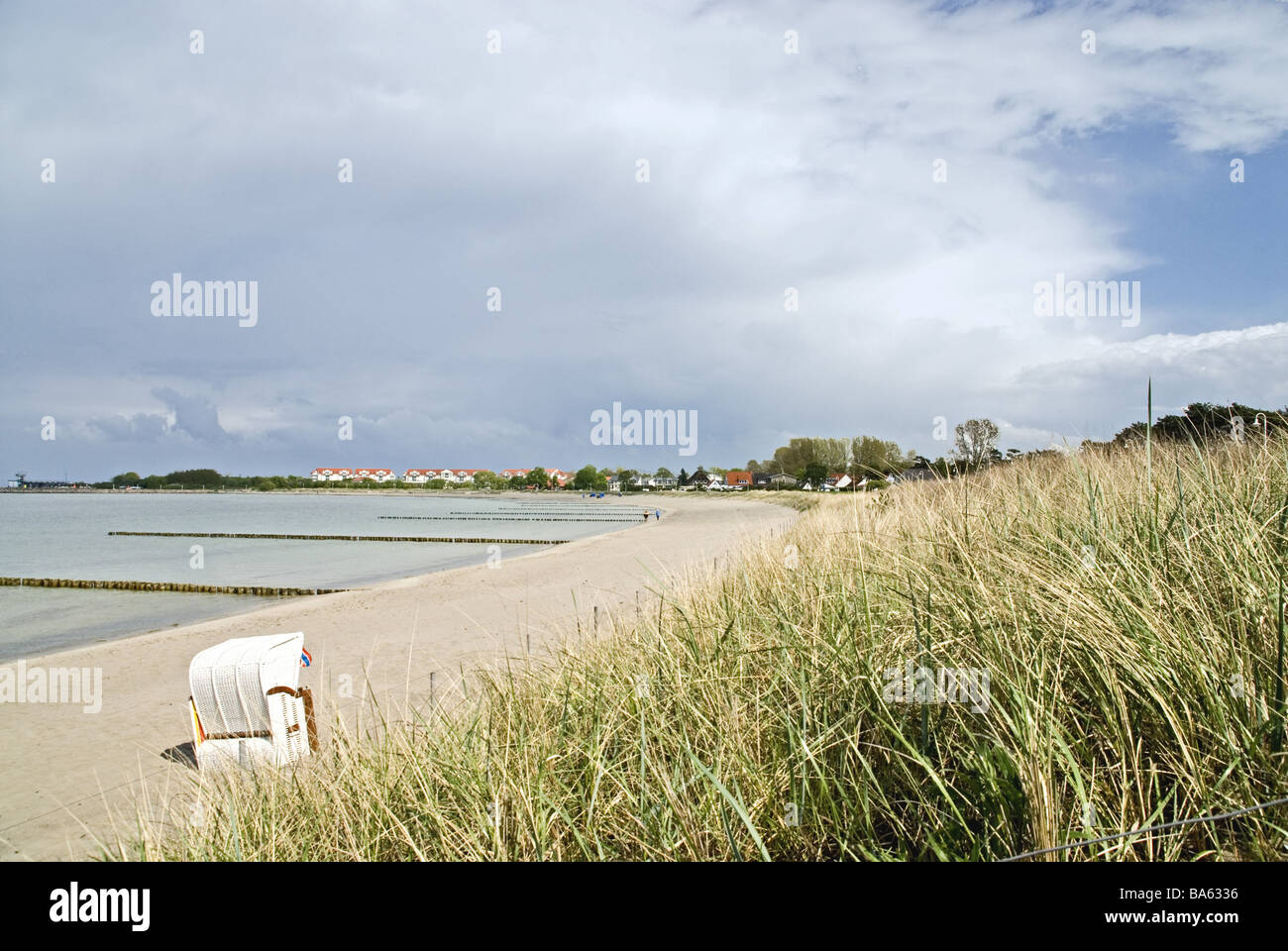 Germany island reprimands Glowe dunes beach wicker beach chair Northern ...