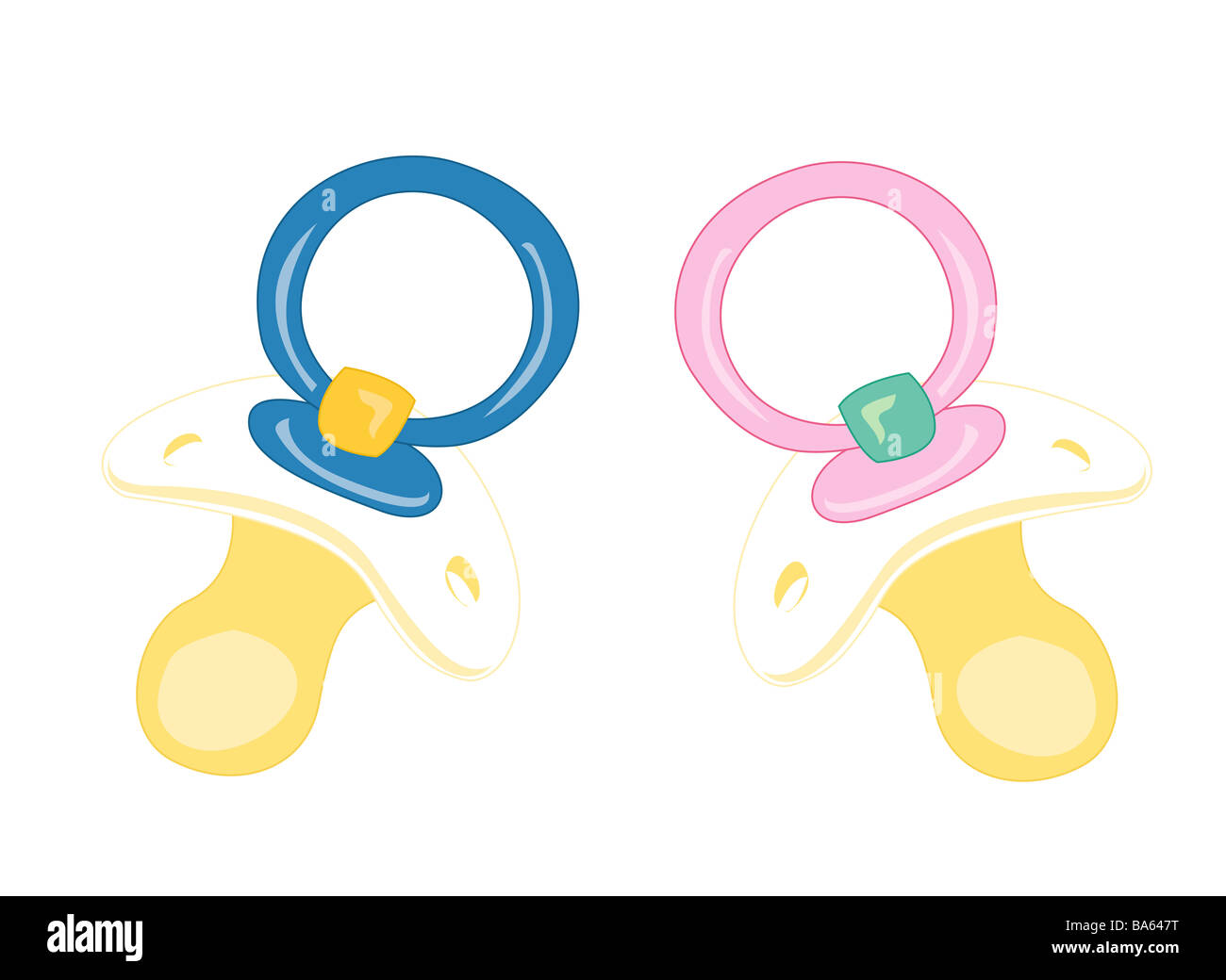 Pacifiers Cut Out Stock Images & Pictures - Alamy