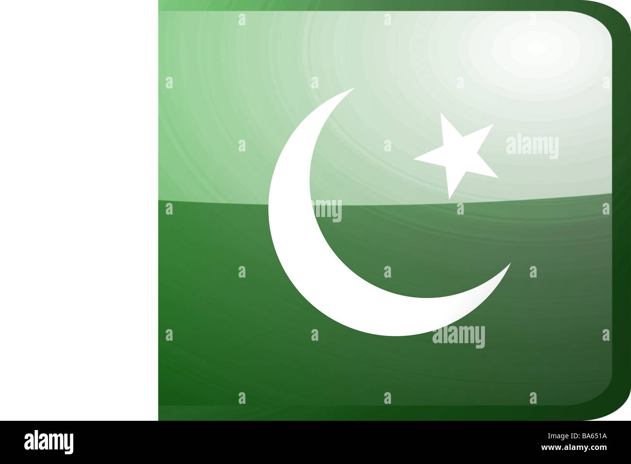 Flag of Pakistan national country symbol illustration glossy button ...