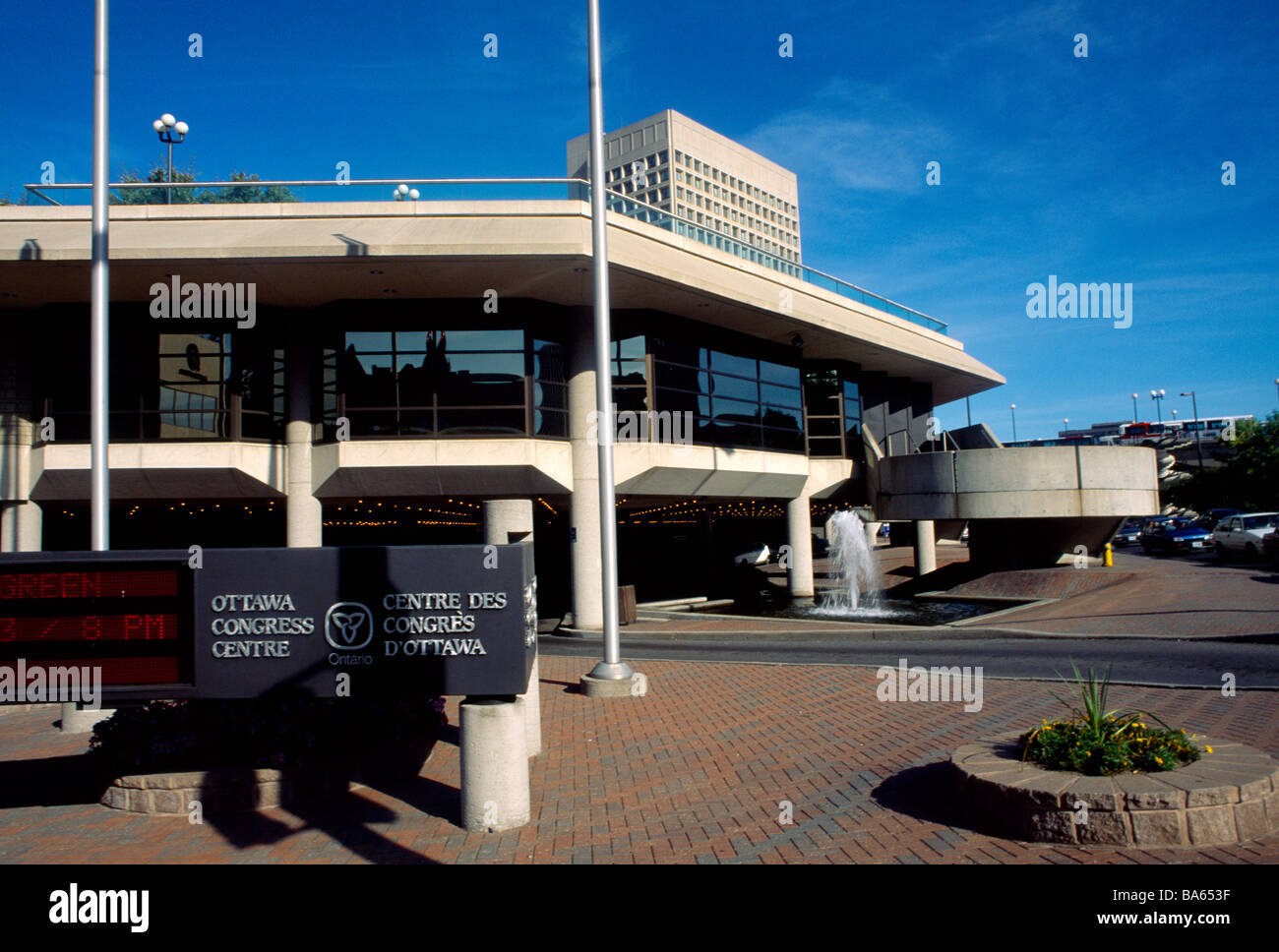 Ontario Canada Ottawa Congress Centre Dual Language Sign French ...