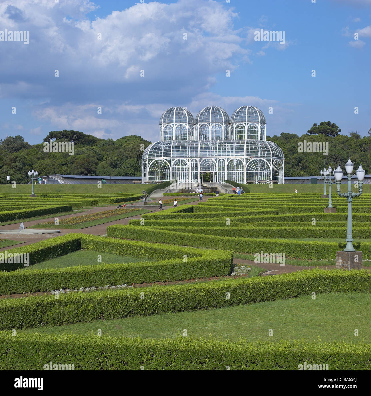 Brazil Curitiba Jardim Botanico greenhouse tourists South America Latin ...