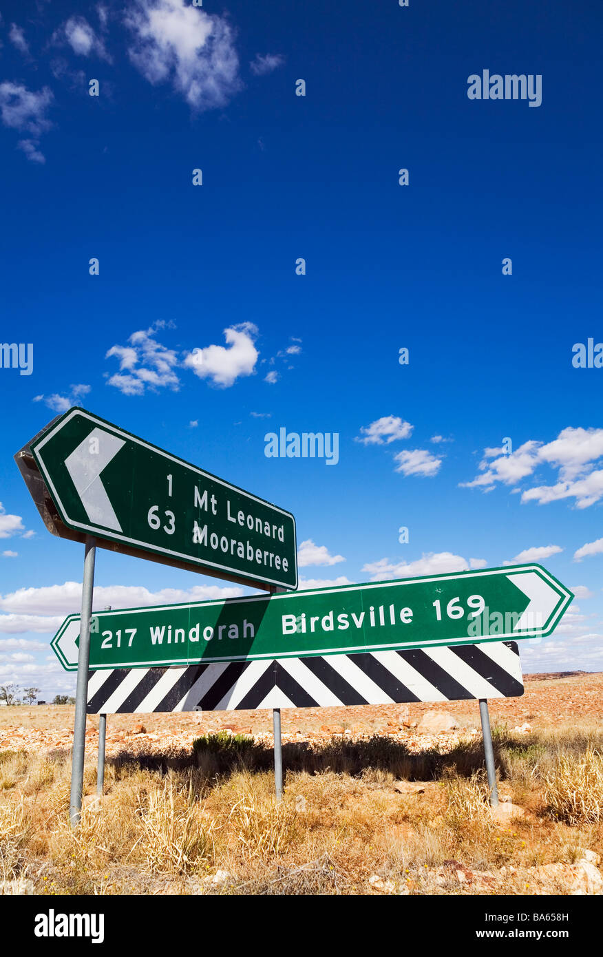 Australian outback highway sign hi-res stock photography and images - Alamy