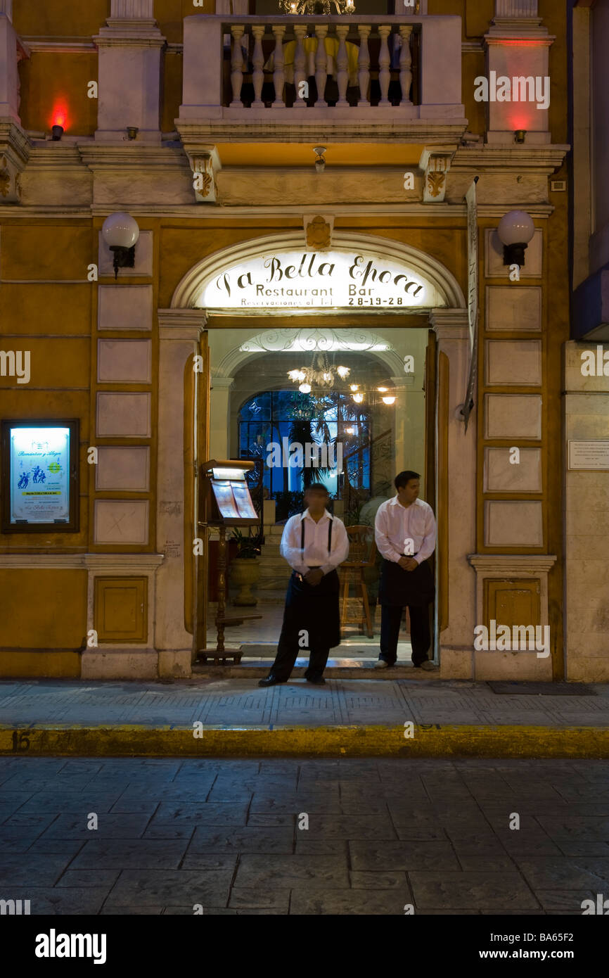 A streetside cafe in Merida mexico Stock Photo - Alamy