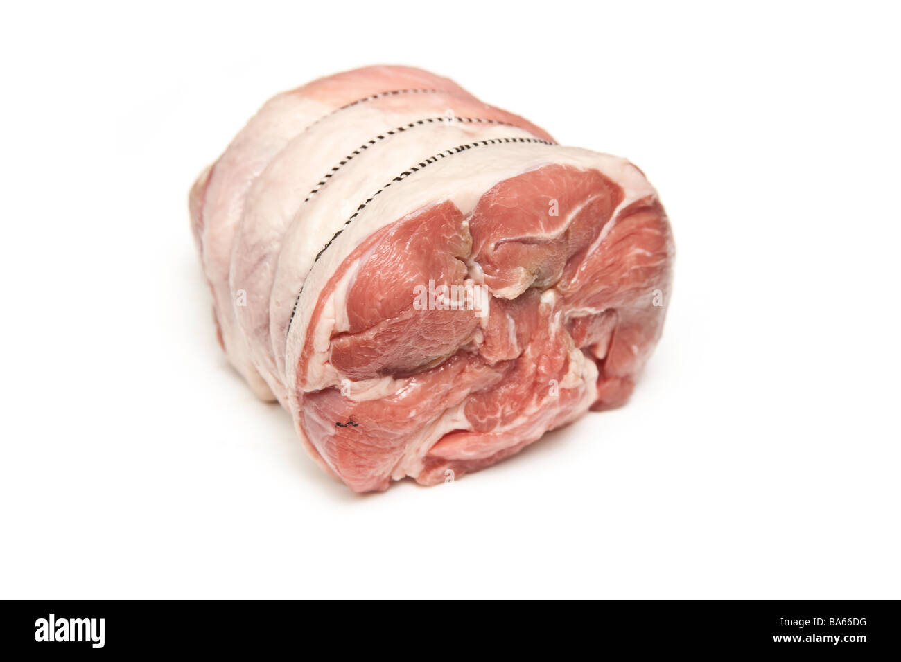 Pork joint of meat isolated on a white studio background Stock Photo ...