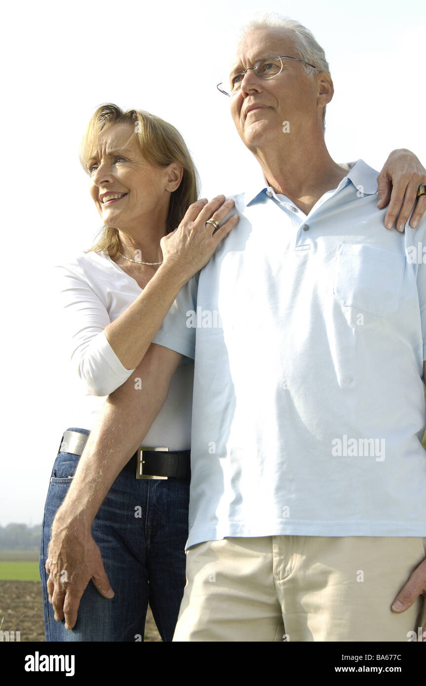 Senior-pair embrace cheerfully detail series people 50-60 years 60-70 ...