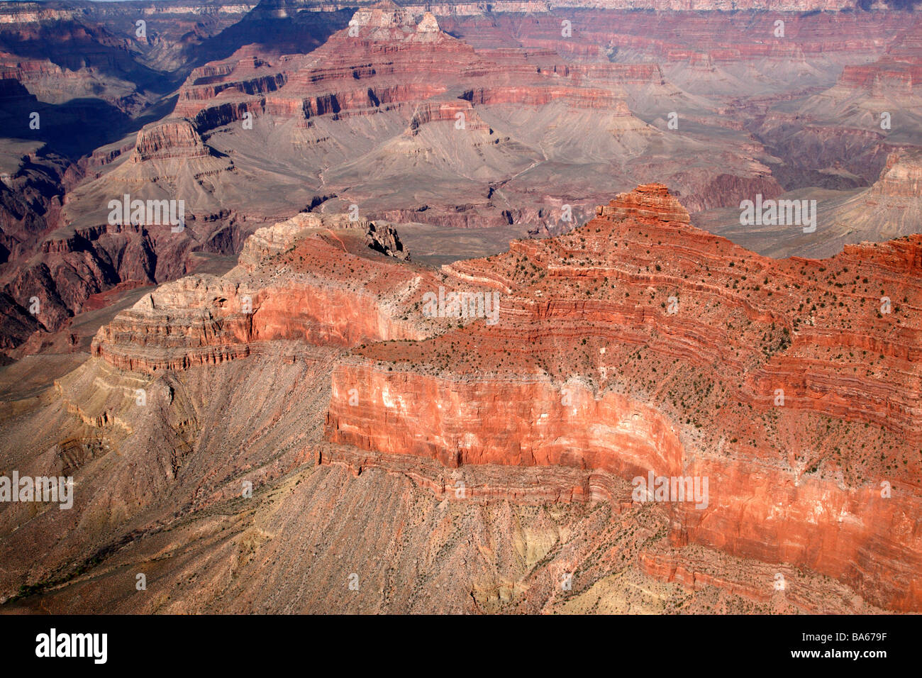 view from mather point viewing station over the grand canyon south rim ...