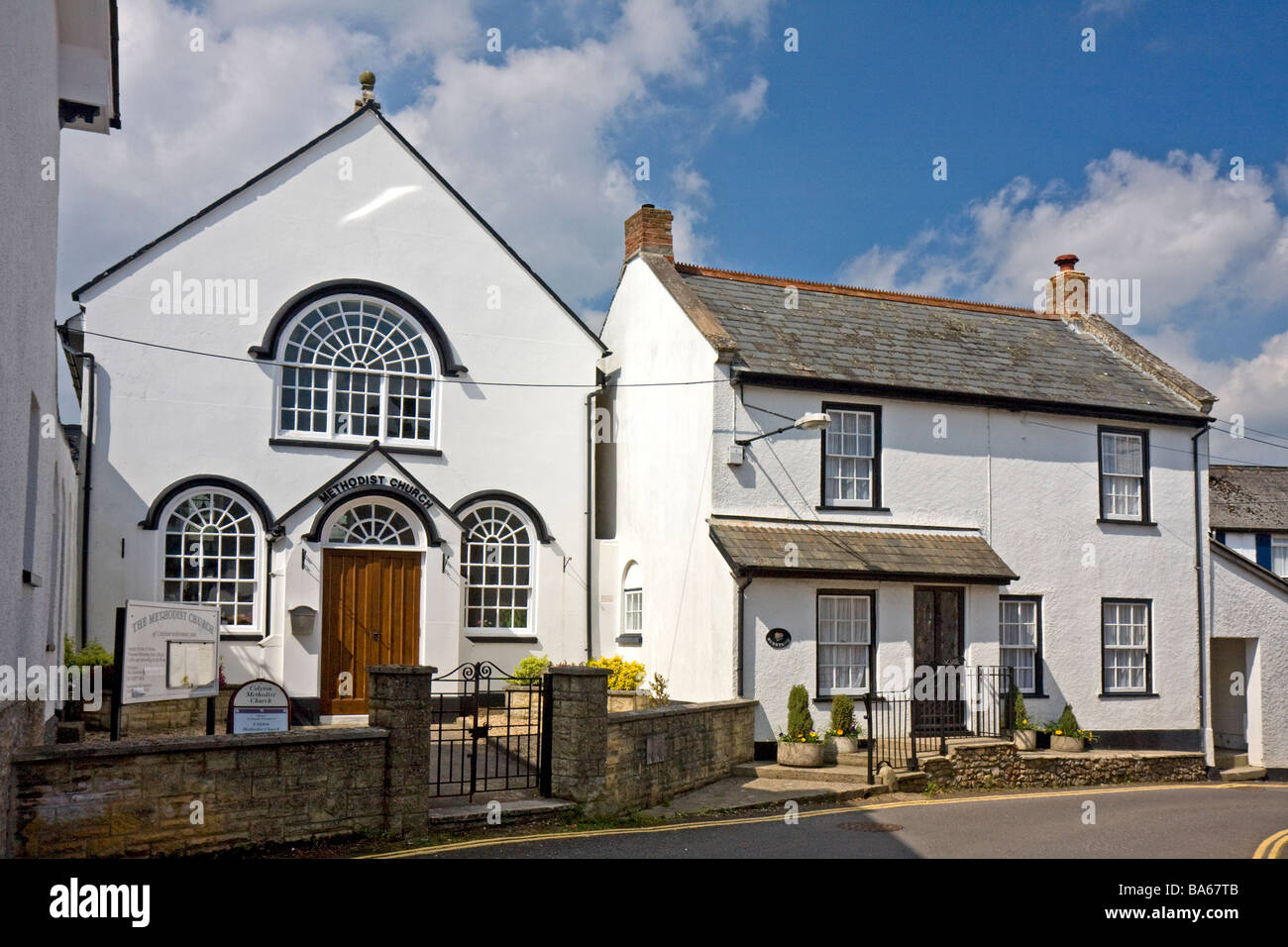 Methodist Church and house alongside, Colyton, Devon Stock Photo - Alamy