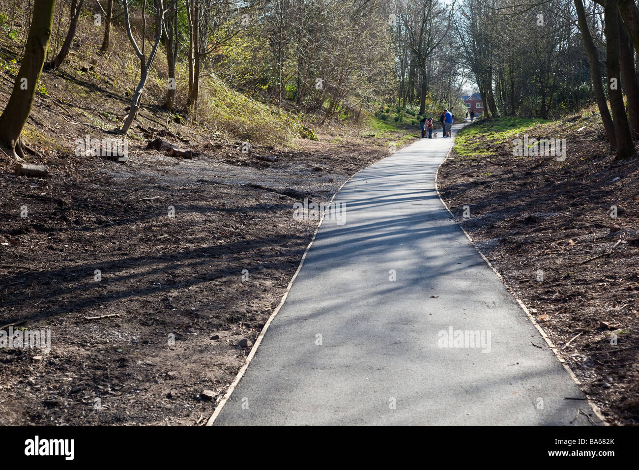 Walkway connecting Monton and Swinton along track of old railway Stock ...